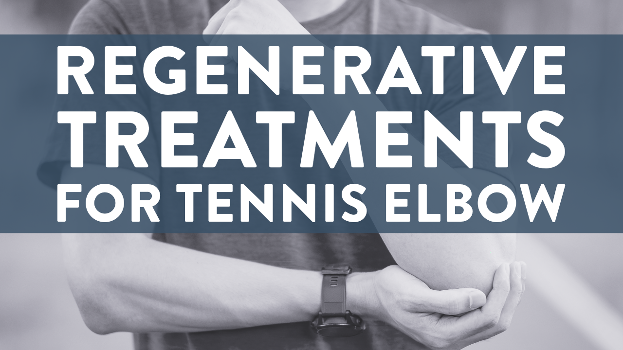 Regenerative treatments for tennis elbow | Dr Geier