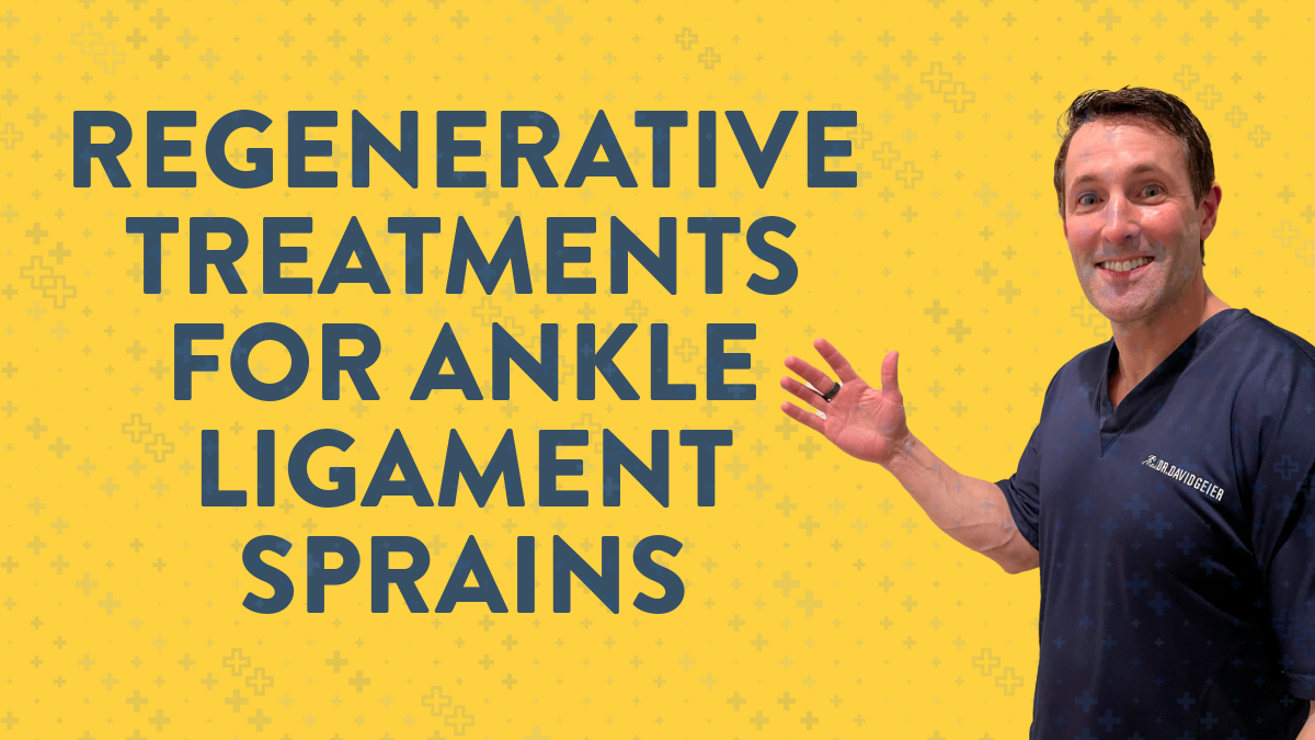 Regenerative treatments for ankle ligament sprains | Dr Geier